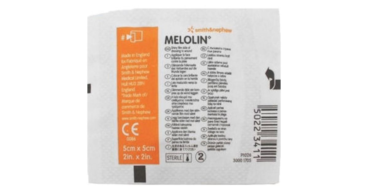 Melolin Low Adherent Absorbent Dressing 5cm x 5cm