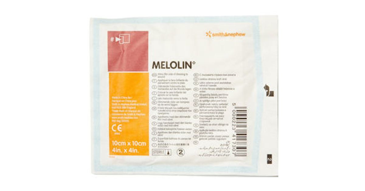 Melolin Low Adherent Absorbent Dressing 10cm x 10cm