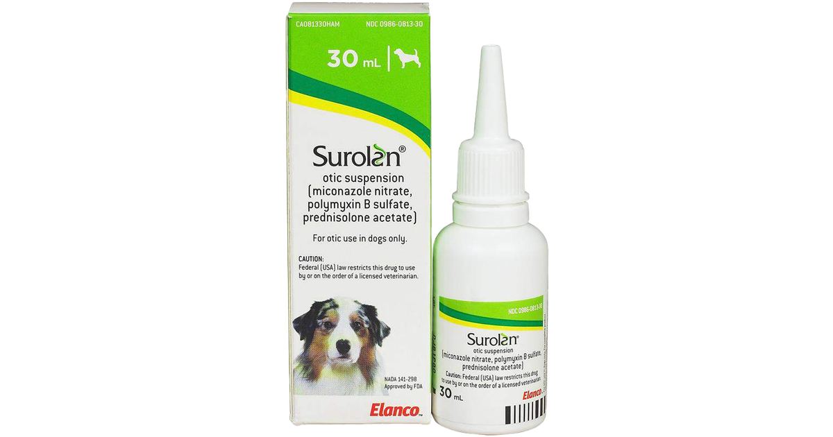 Surolan drops 30ml (vet) (Prescription item)