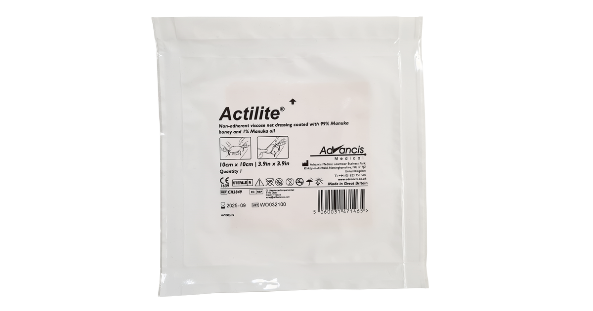 Actilite Manuka Honey Dressing 10cm x 10cm | Weldricks