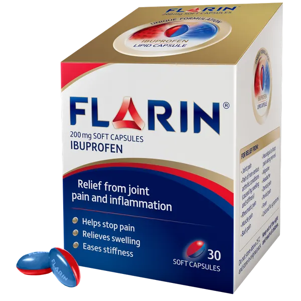 Flarin Ibuprofen 200mg Capsules (30 Pack)