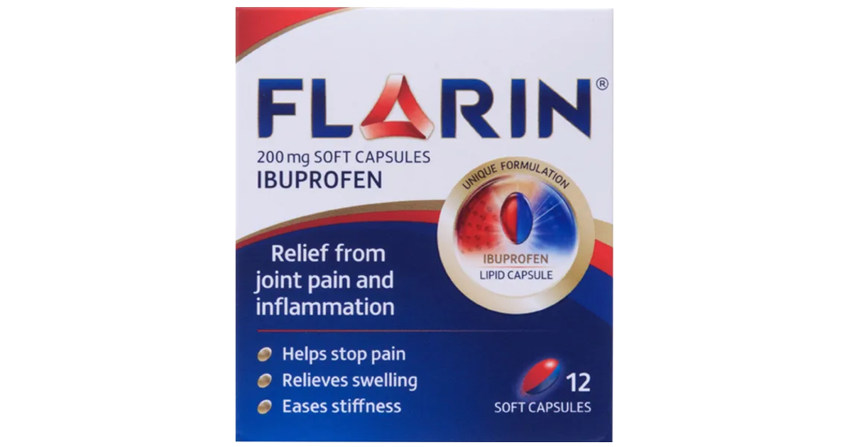 Flarin Ibuprofen 200mg Capsules Pack of 12