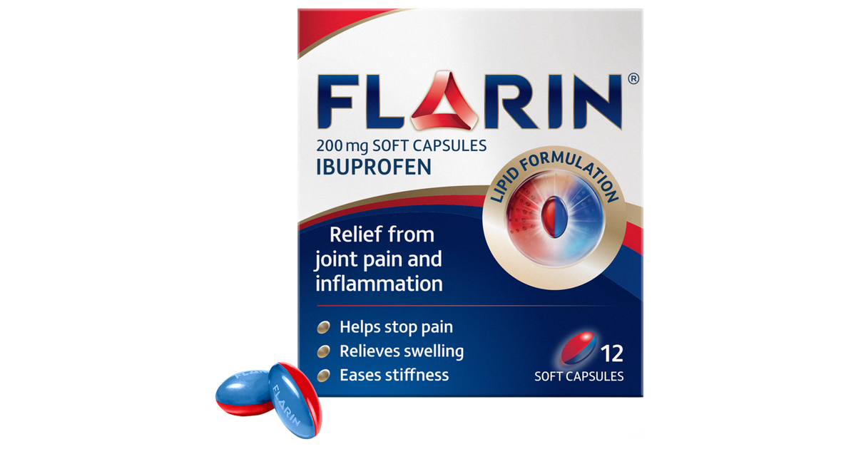Flarin Ibuprofen 200mg Capsules Pack of 12