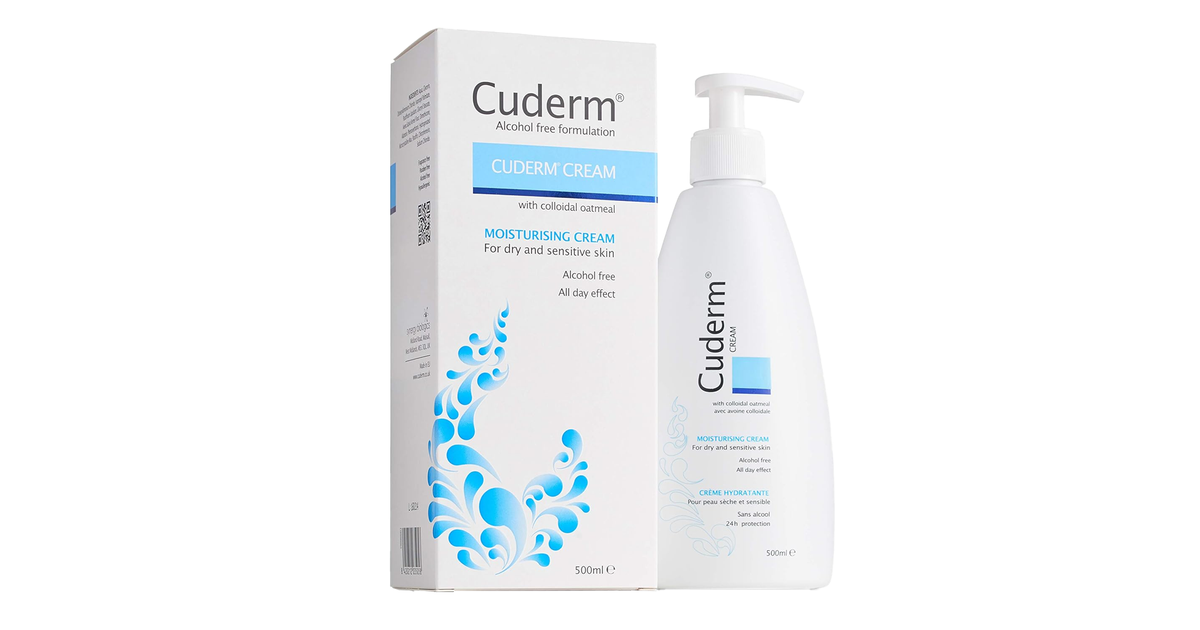 Cuderm Moisturising Cream With Colloidal Oatmeal 500ml.