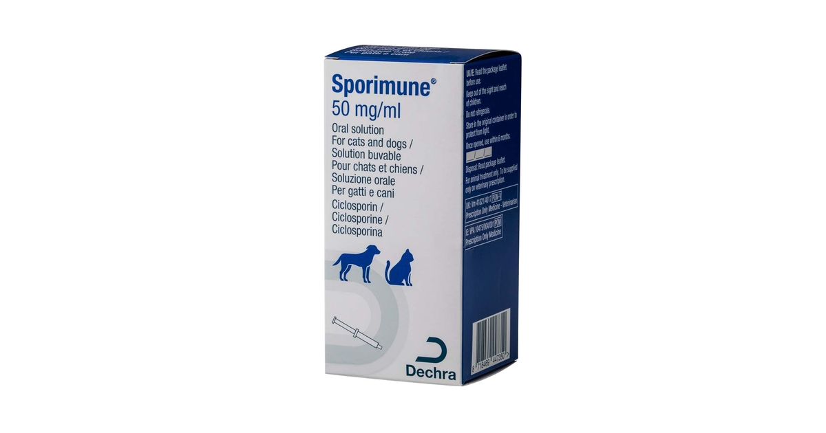 Sporimune 50mg/ml Oral Solution for Cats and Dogs 25ml