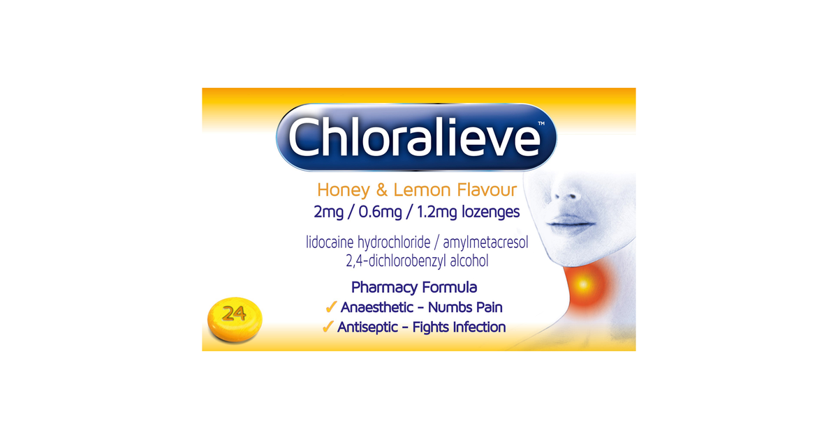 Chloralieve Honey & Lemon Lozenges Pack of 24