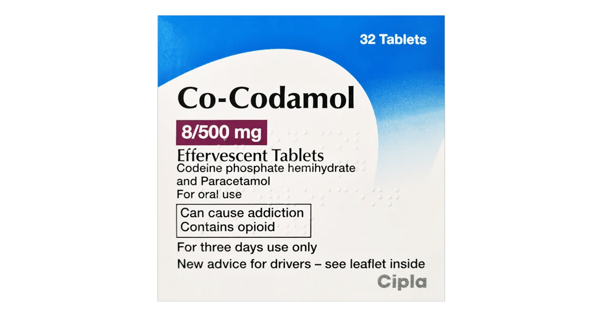 Co-Codamol Effervescent Tablets 8/500mg Pack of 32