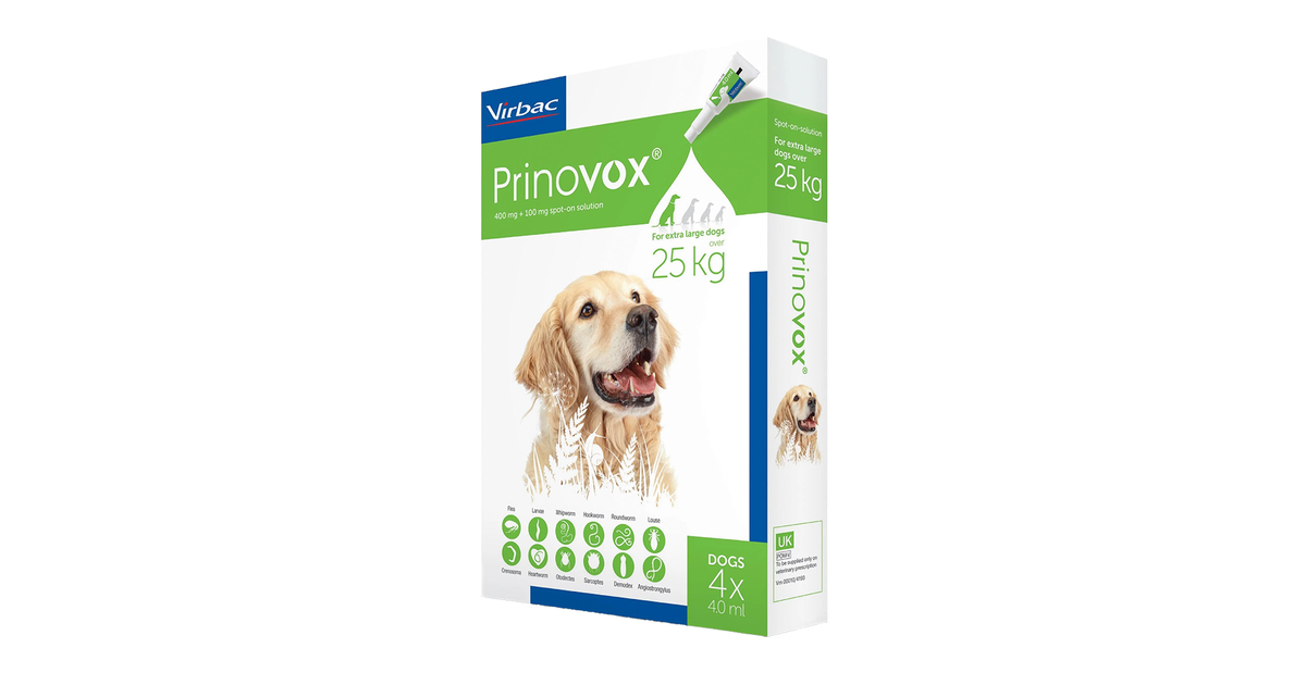 Prinovox Spot-on XL >25kg 4ml Pack of 4