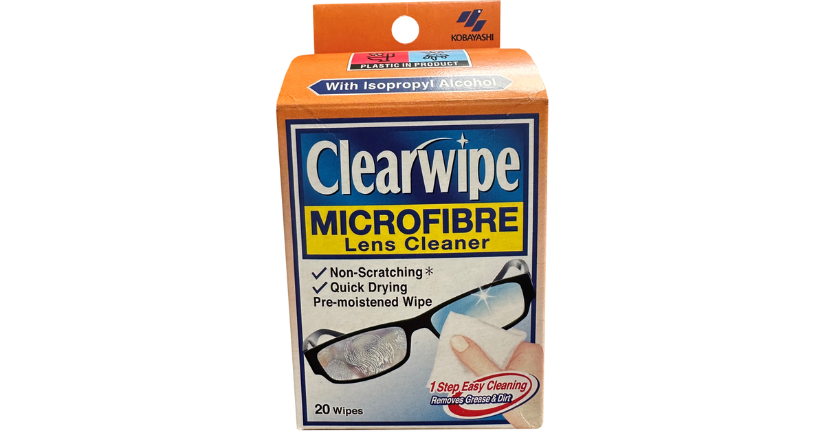 Clearwipe Microfibre Lens Cleaner Wipes Pack of 20