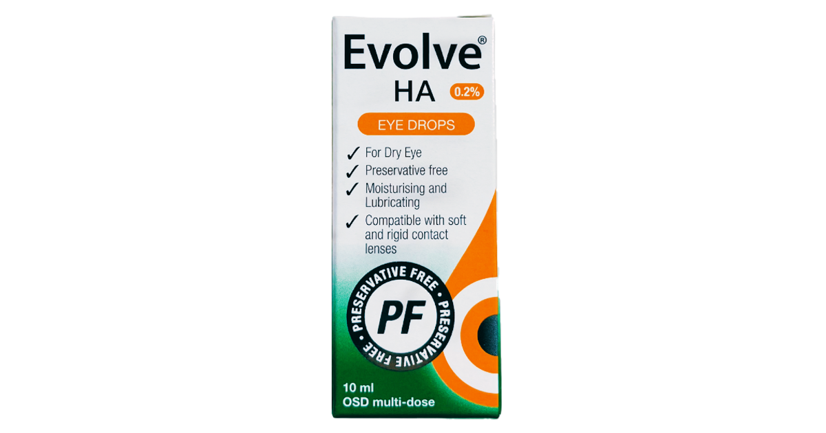 Evolve HA 0.2% Eye Drops 10ml - Soothing Dry Eye Relief