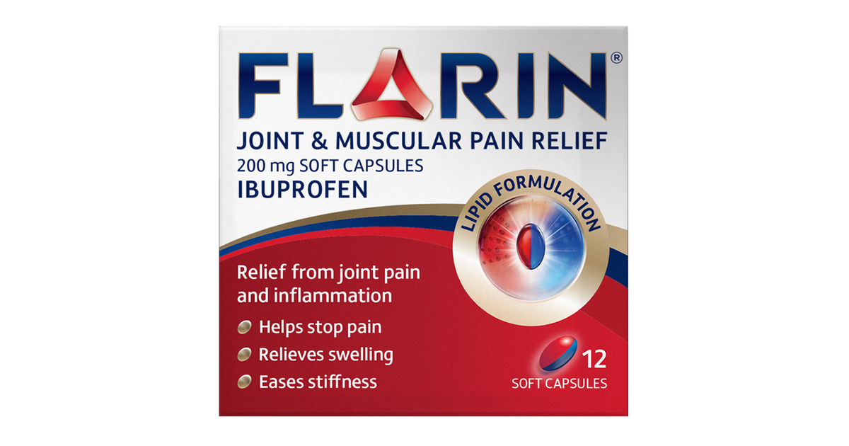 Flarin Joint & Muscular Pain Relief 12 Caps - Rapid Relief