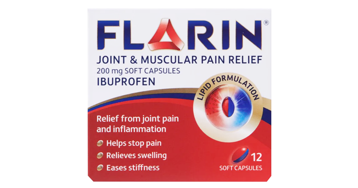 Flarin Joint & Muscular Pain Relief Soft Capsules Pack of 12
