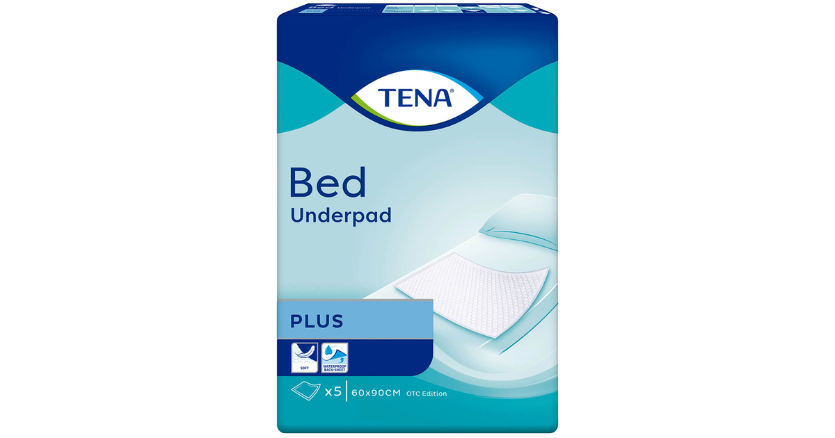 TENA Bed Underpad Plus 60cm x 90cm Pack of 5