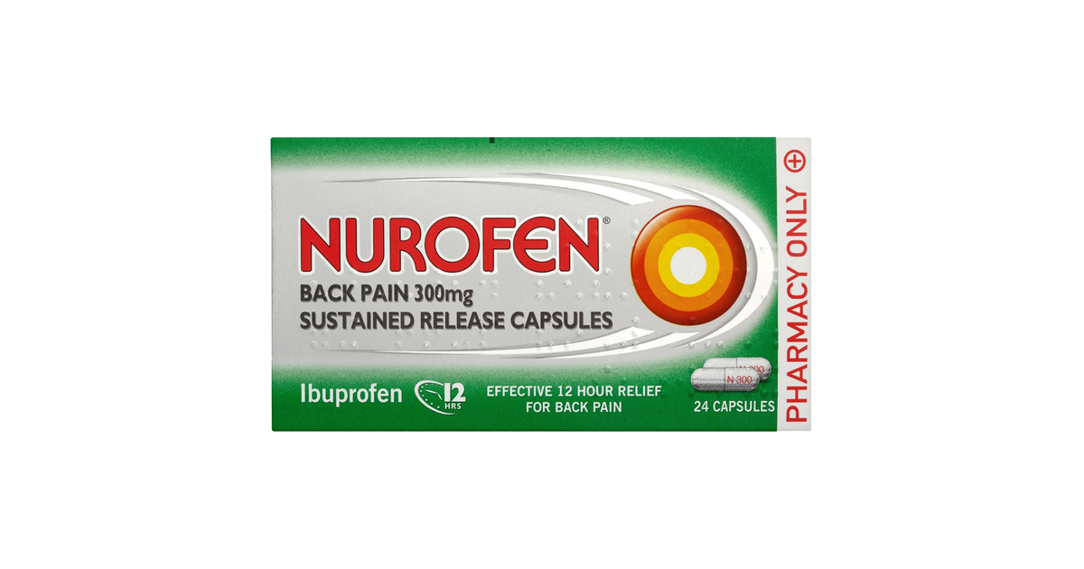 Nurofen Back Pain 300mg Capsules Pack of 24