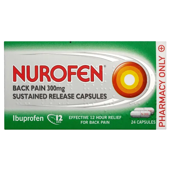 Nurofen Back Pain 300mg Capsules Pack of 24