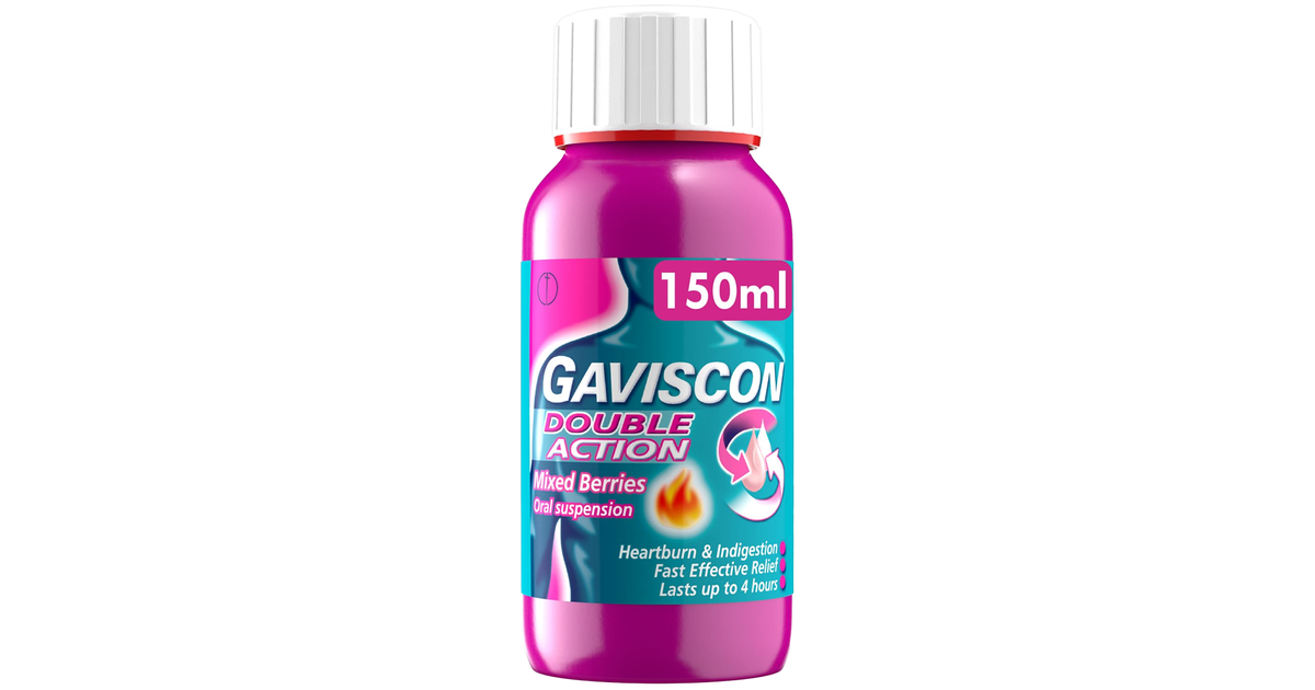 Soothe Acid Reflux & Heartburn: Gaviscon Double Action Mixed Berries 150ml
