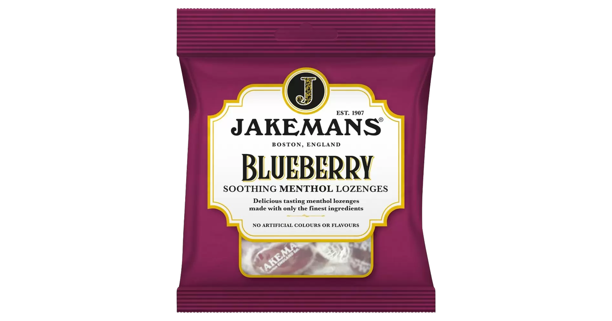 Jakemans Cough Sweets Blueberry Menthol 73g