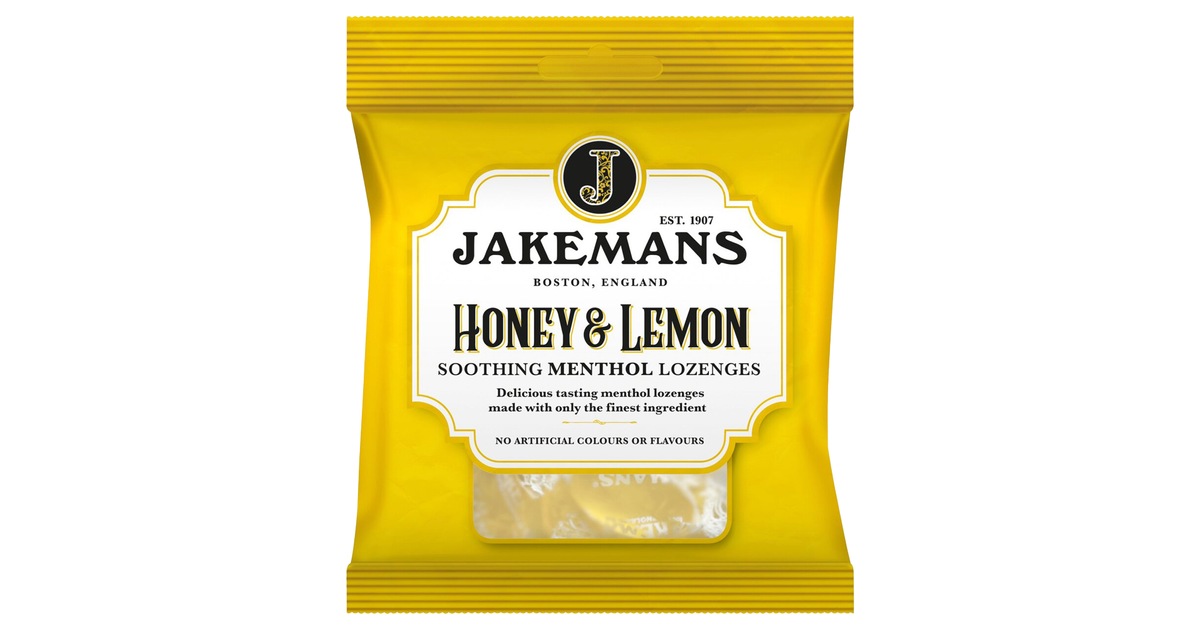 Jakemans Cough Sweets Honey & Lemon Menthol 73g