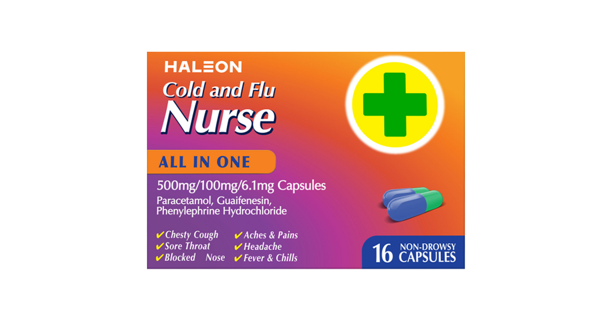 Cold & Flu Nurse All-in-One Capsules: Rapid Symptom Relief