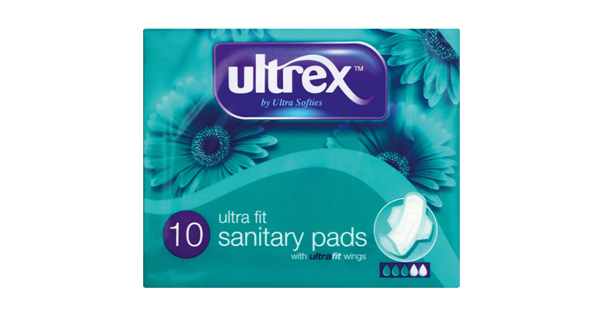 Ultrex Ultra Fit Sanitary Pads with Wings Pack of 10