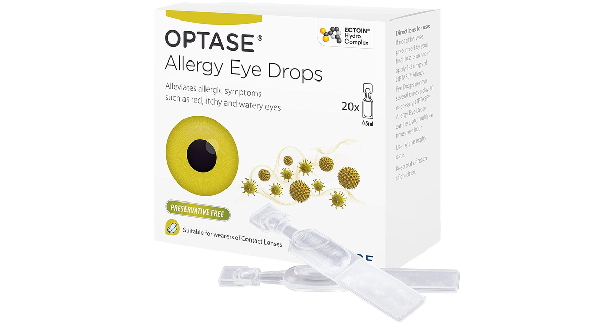 Optase Allergy Eye Drops Pack of 20 | Soothes Itchy Eyes