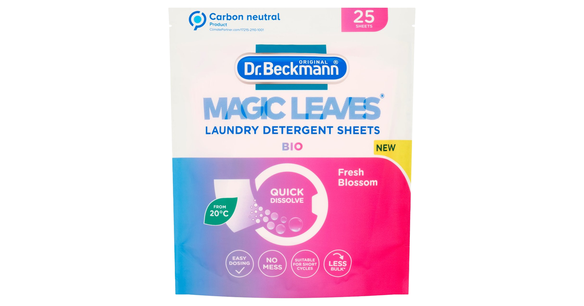 Dr. Beckmann Magic Leaves Laundry Detergent Sheets Bio Pack of 25