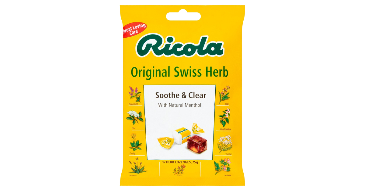 Ricola Soothe & Clear Original Swiss Herb Lozenges 75g