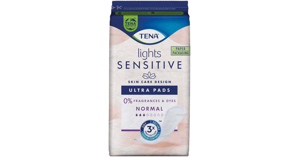 TENA Lights Sensitive Ultra Pads Normal Pack of 16
