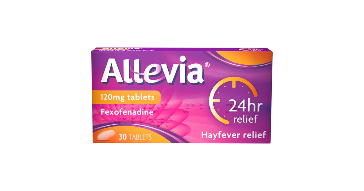 Allevia 120mg Tablets Pack of 30 | Long-Lasting Hayfever Relief