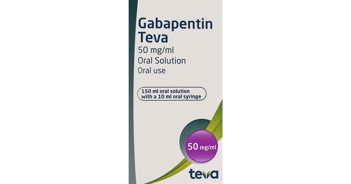 Gabapentin 50mg/ml Oral Solution S/F 150ml (TEVA)