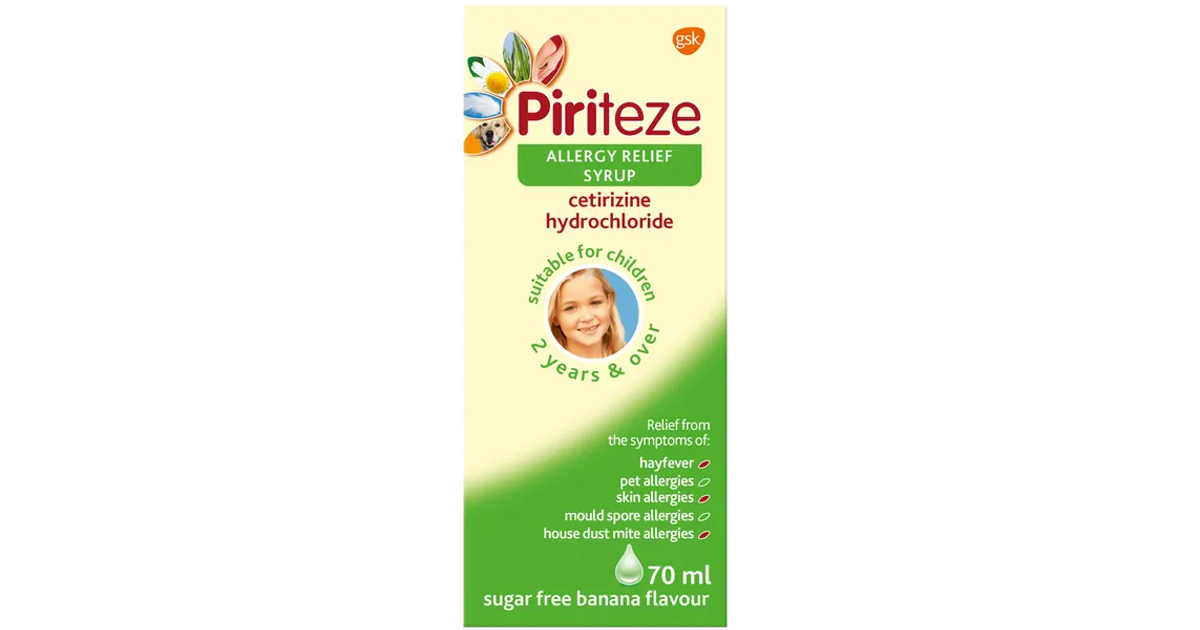 Piriteze Allergy Relief Syrup 70ml
