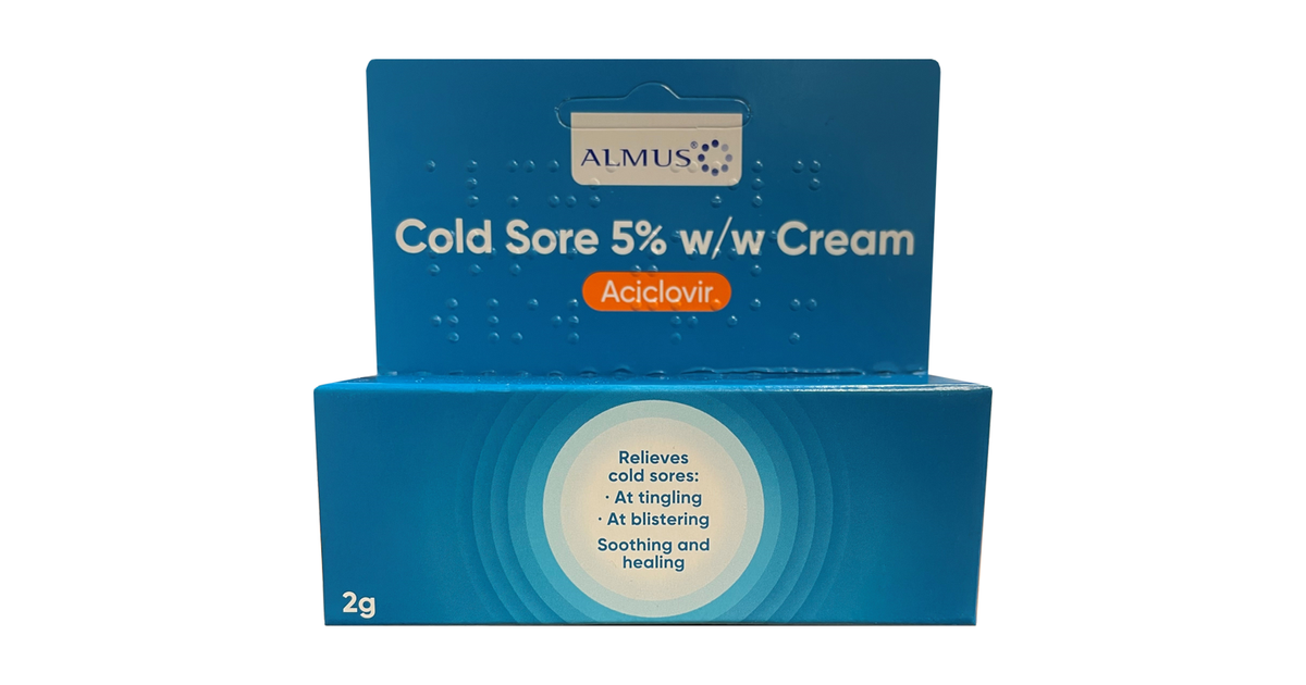 Almus Aciclovir Cold Sore 5% Cream 2g