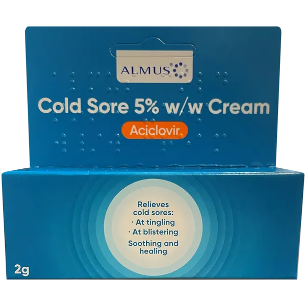 Almus Aciclovir Cold Sore 5% Cream 2g