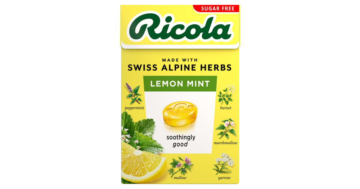 Ricola Swiss Herb Drops Lemon Mint Sugar Free 45g