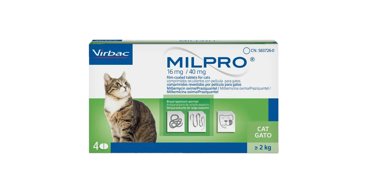 Milpro for Cats Tablet 16mg/40mg