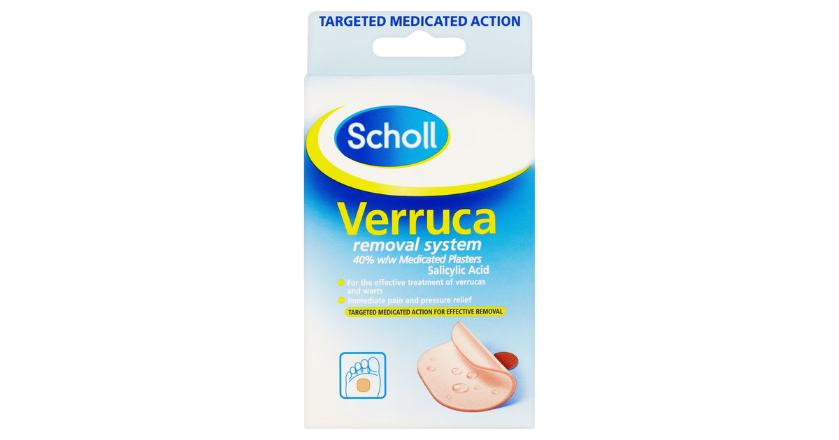 Scholl Verruca Removal System – 15 Medicated Plasters for Effective ...