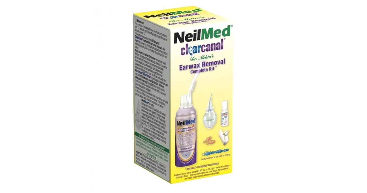 NeilMed ClearCanal Ear Wax Removal Complete Kit – Safe & Effective Ear ...