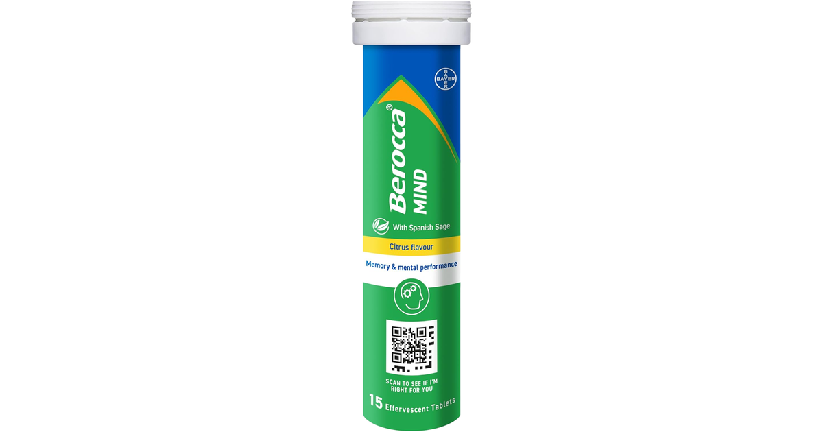 Berocca Mind Effervescent Tablets Citrus Flavour – Pack of 15 for ...