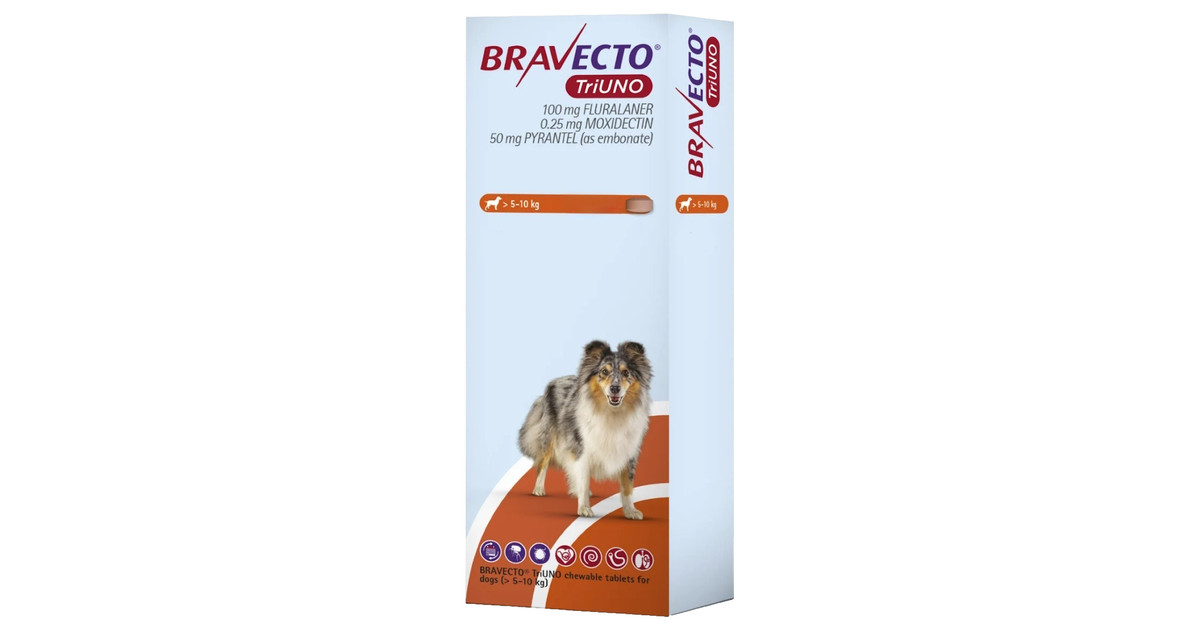 Bravecto TriUNO 100 mg Chewable Tablet – Broad-Spectrum Parasite ...