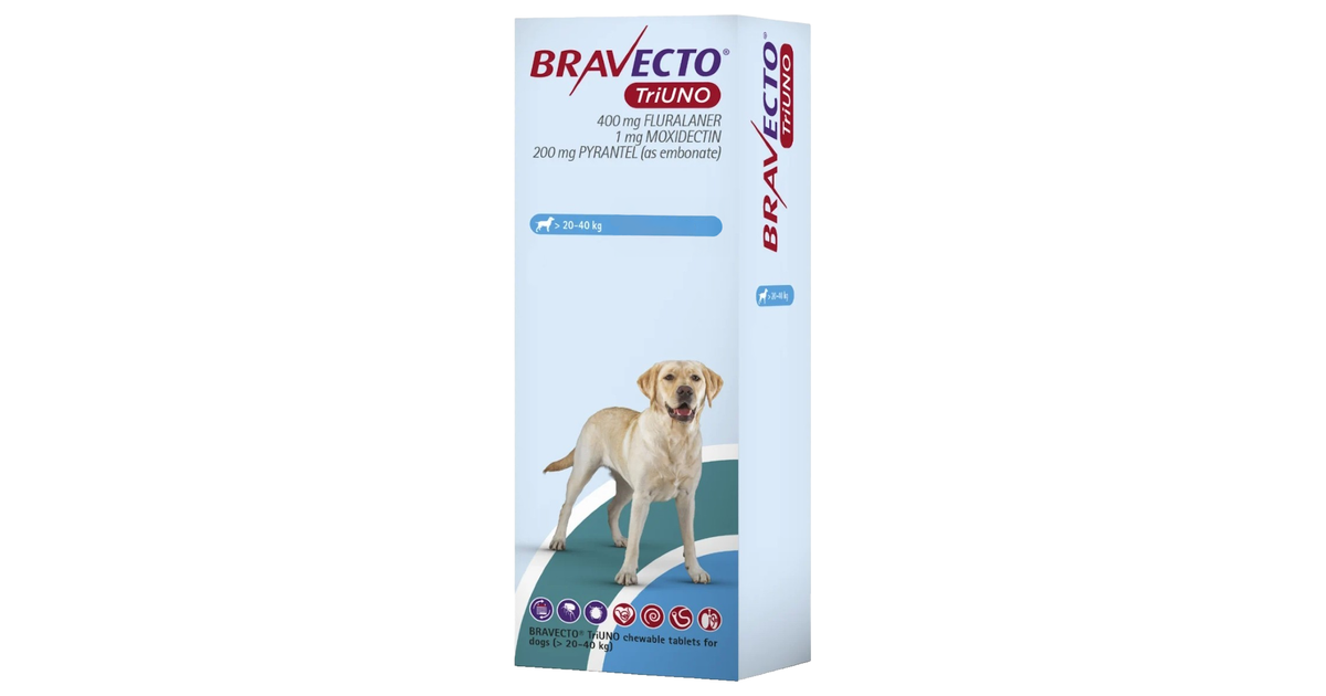 Bravecto TriUNO 400 mg Chewable Tablet – Broad-Spectrum Parasite ...