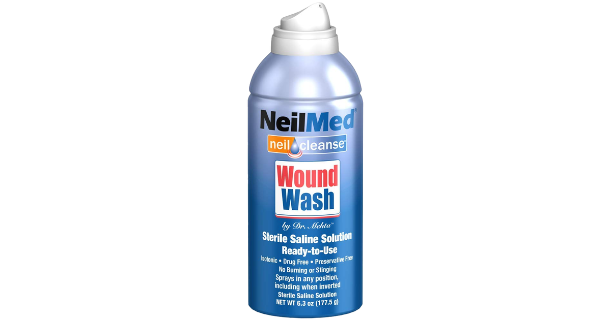NeilMed Sterile Wound Wash 177 ml – Isotonic Saline Spray for Minor ...
