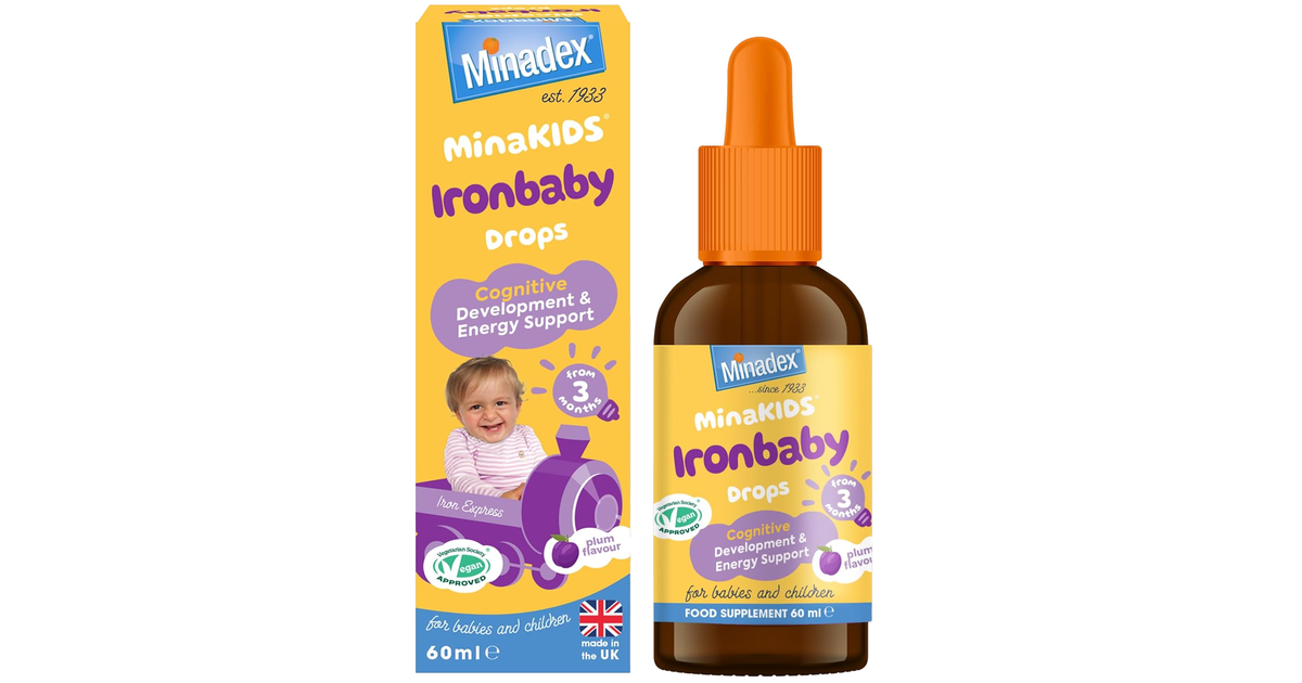 MinaKIDS Ironbaby Drops 60ml | Essential Iron for Kids