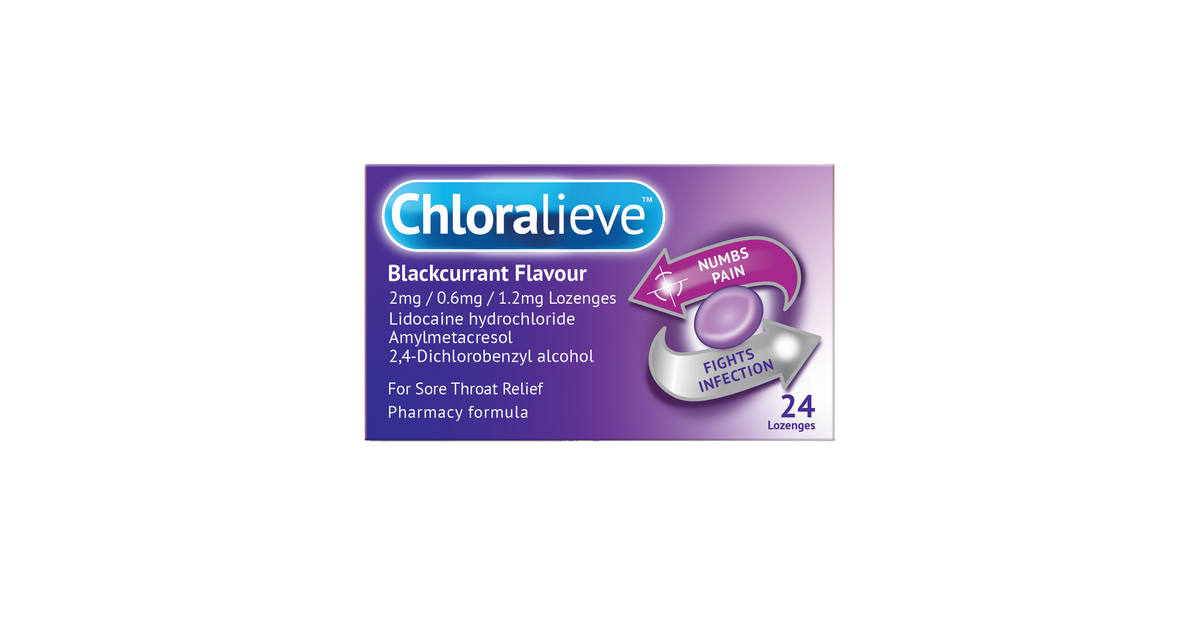Soothe Sore Throats with Chloralieve Blackcurrant Lozenges