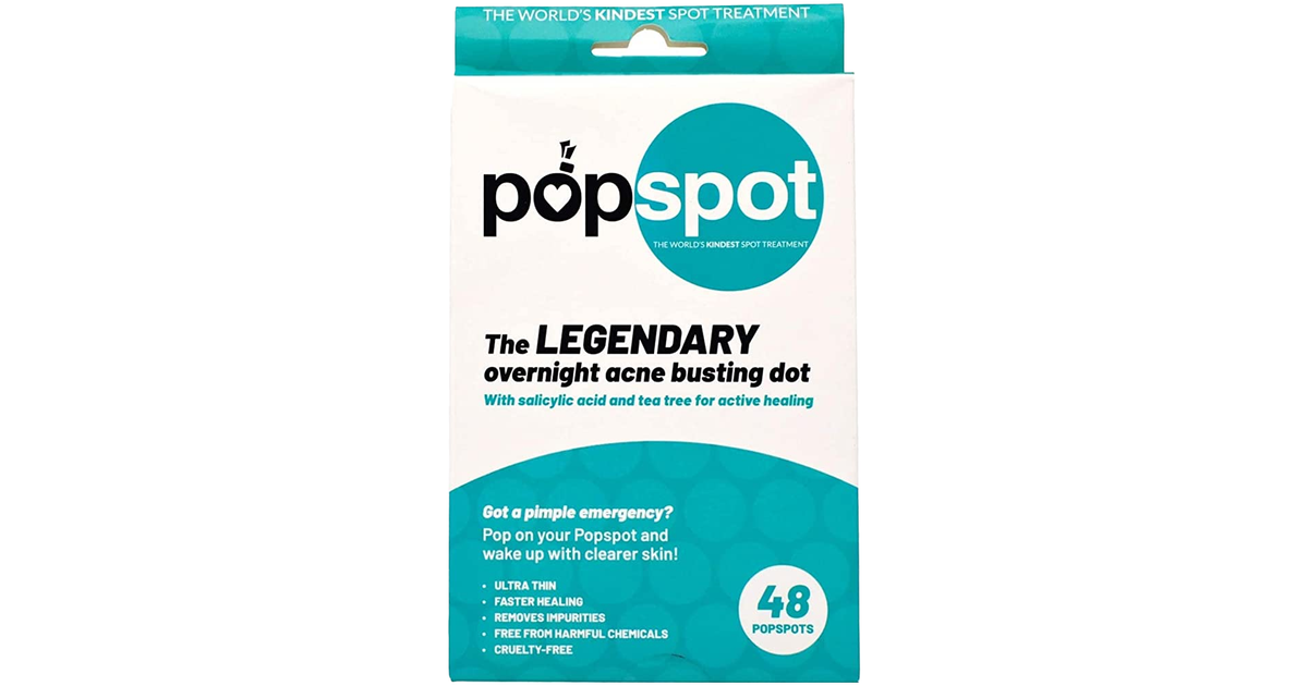 Popspot Invisible Pimple Patches 48 Pack | Fast Spot Treatment