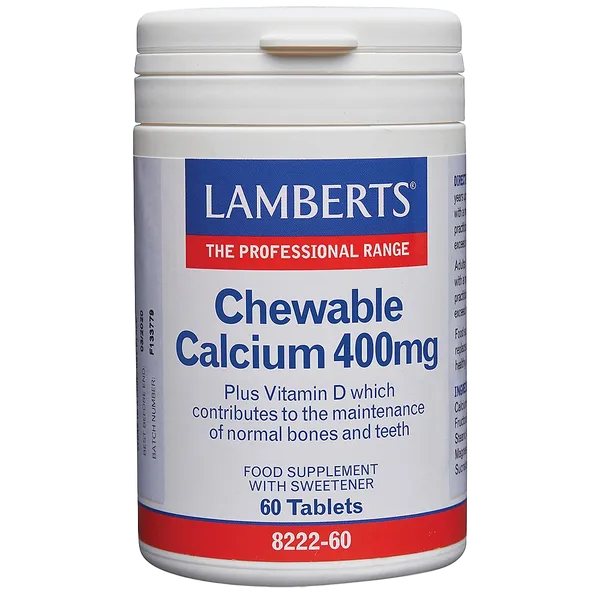 Lamberts Chewable Calcium Tablets 60 Pack | Lemon Flavour