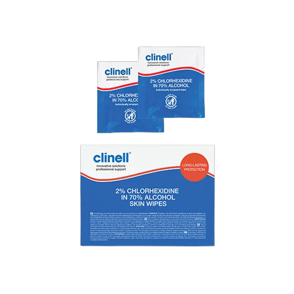 Clinell 2% Chlorhexidine in 70% Alcohol Skin Wipes Pack of 200