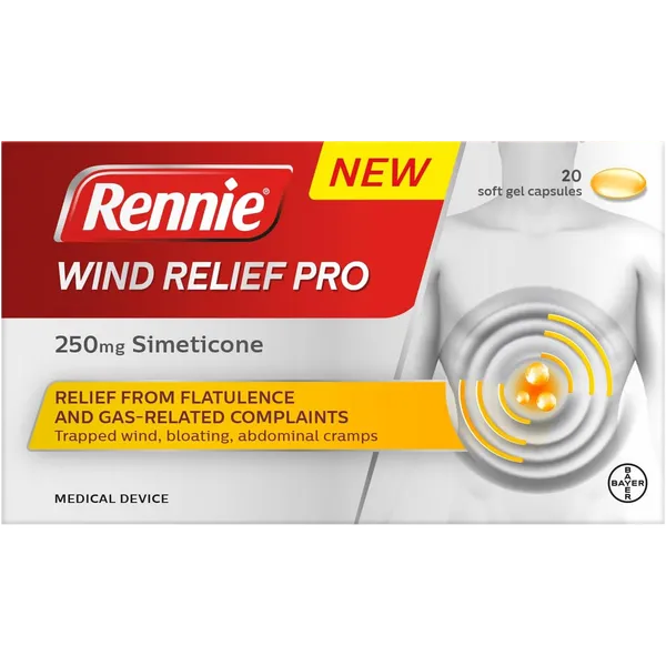 Effective Trapped Wind Relief: Rennie Wind Relief Pro 20 Capsules