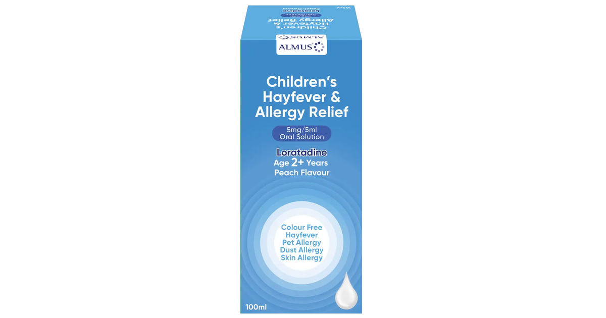 Almus Children's 5mg/5ml Solution 100ml | Hayfever Relief