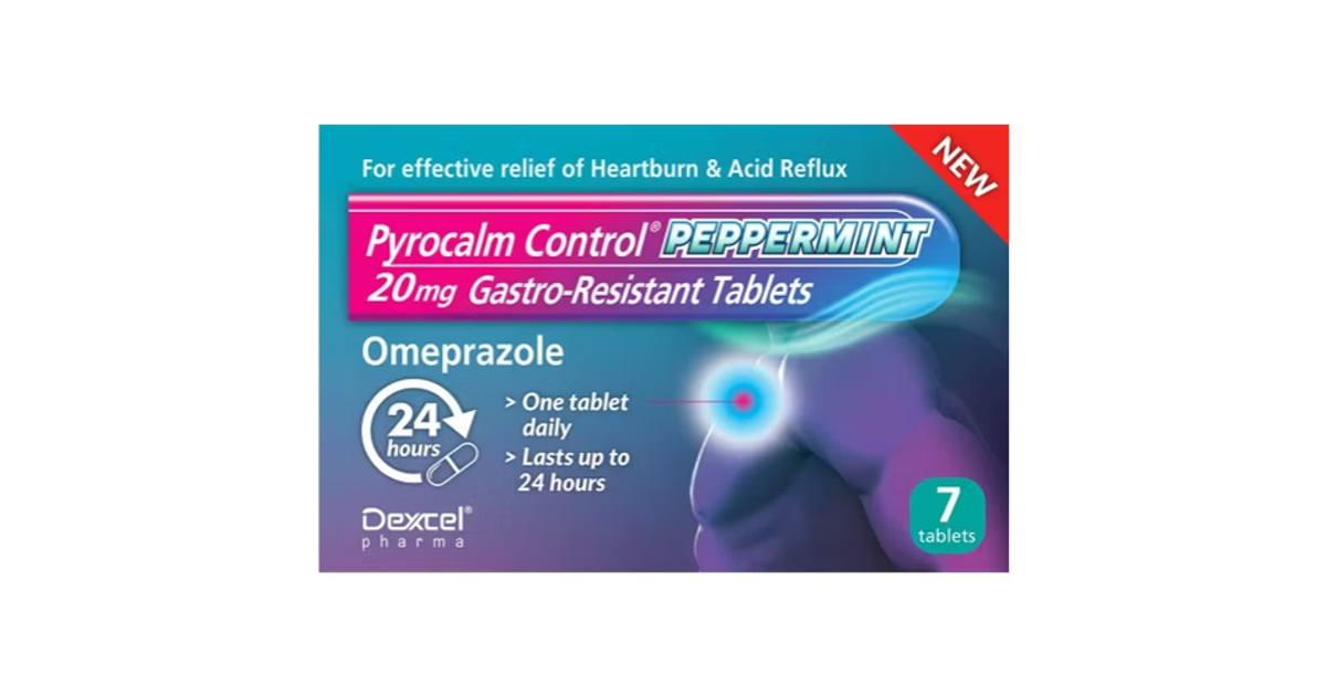 Pyrocalm Control Peppermint Omeprazole 20mg Gastro-Resistant Tablets ...