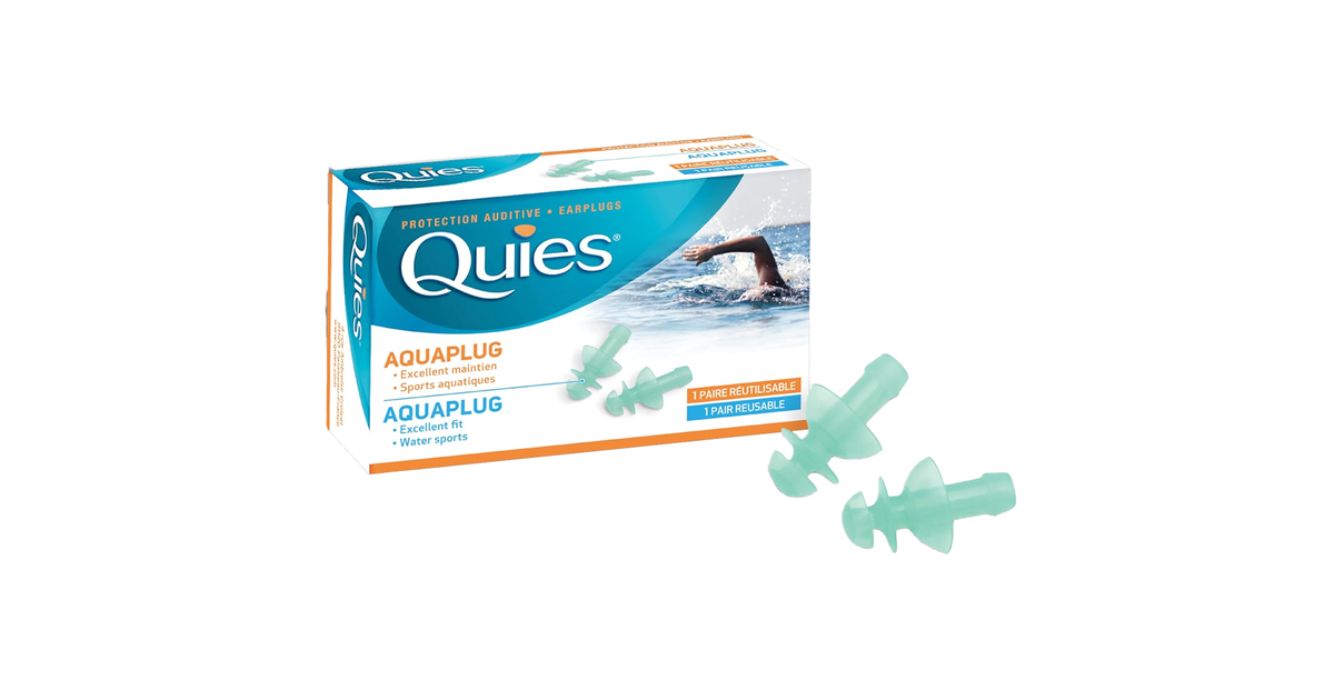 Quies Aquaplug Reusable Swimming Earplug 1 Pair